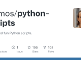 Github Bamos Python Scripts Short And Fun Python Scripts