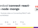 Github Coderdost Connect React With Node Mongo Code For