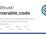 Github Coditrust Vulnerable Code This Is Some Examples Of Vulnerable