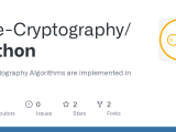 Github The Cryptography Python All Cryptography Algorithms Are