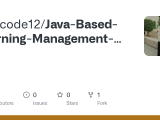 Github Sh Code12 Java Based Learning Management System