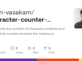 Github Tarun Vasakam Character Counter Html Css Javascript This