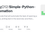 Github Craigo12 Simple Python Automation Python Code That Will