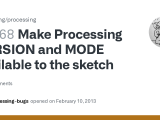 Make Processing Version And Mode Available To The Sketch Issue 1368