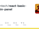 Github Yakintech React Basic Admin Panel