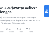 Github Labex Labs Java Practice Challenges Archived Java Practice