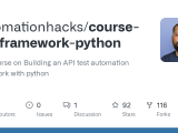 Github Automationhacks Course Api Framework Python Tau Course On