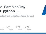 Github Azure Samples Key Vault Python Authentication Samples Of