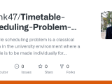 Github Smmk47 Timetable Scheduling Problem Using Classical Genetic