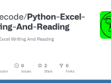Github Turtlecode Python Excel Writing And Reading Python Excel
