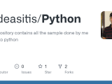 Github Codeasitis Python This Repository Contains All The Sample