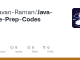 Github Kesavan Raman Java Face Prep Codes