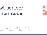 Python Code Main Module 1 Py At Master Newuserlee Python Code Github