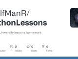 Github Wolfmanr Pythonlessons Python University Lessons Homework