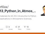 Github Smartlixx As213 Python In Atmos Sciences Course Materials For