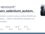 Github Root Account Python Selenium Automation This Automation