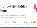 Github Html5lib Html5lib Python Standards Compliant Library For