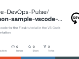 Github Azure Devops Pulse Python Sample Vscode Flask Sample Code For