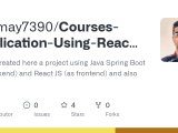 Github Tanmay7390 Courses Application Using React Js And Spring Boot