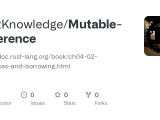 Github Rustknowledge Mutable Reference Https Doc Rust Lang Org