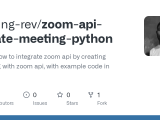 Github Coding Rev Zoom Api Create Meeting Python Learn How To
