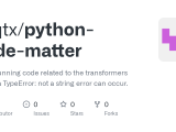 Github 12qtx Python Code Matter When Running Code Related To The