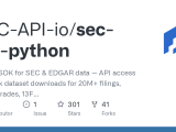Github Janlukasschroeder Sec Api Python Python Sec Edgar Filings Api