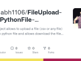 Github Rishabh1106 Fileupload Runpythonfile Filedownload This