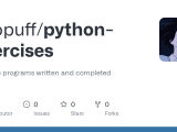 Github Eliopuff Python Exercises Exercise Programs Written And Completed