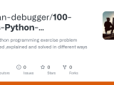 Github Puran Debugger 100 Plus Python Programming Exercises Extended