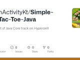 Github Mainactivitykt Simple Tic Tac Toe Java A Project Of Java Core