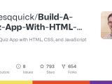 Github Jamesqquick Build A Quiz App With Html Css And Javascript
