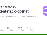 Github Contentstack Contentstack Dotnet Net Sdk For Contentstack S