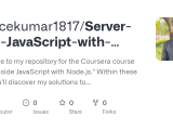 Github Princekumar1817 Server Side Javascript With Node Js Coursera