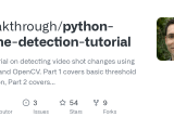 Releases Breakthrough Python Scene Detection Tutorial Github