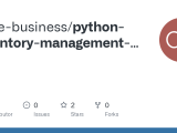 Github Code Business Python Inventory Management System