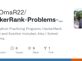 Github Iamomar22 Hackerrank Problems Solve And Programs Practice With