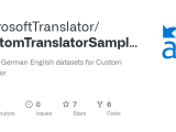 Github Microsofttranslator Customtranslatorsampledatasets Sample