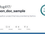 Github Icoxfog417 Python Doc Sample Sample Python Project That