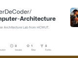 Github Winerdecoder Computer Architecture Computer Architecture Lab