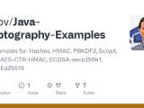 Github Nakov Java Cryptography Examples Java Examples For Hashes