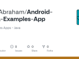 Github Devabraham Android Java Examples App Examples Apps Java