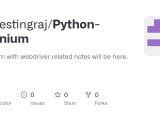 Github Git Testingraj Python Selenium Selenium With Webdriver