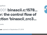 Binascii C 1578 1 Error The Control Flow Of Function Binascii Crc32