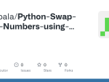 Github Bskbala Python Swap Two Numbers Using Arithmetic Operators