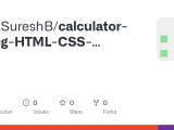Github Aryasureshb Calculator Using Html Css Javascript Bootstrap
