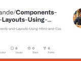Github Ptalande Components And Layouts Using Html And Css Components