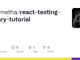 Github Honmetha React Testing Library Tutorial