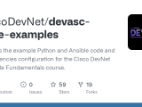 Github Ciscodevnet Devasc Code Examples Provides The Example Python