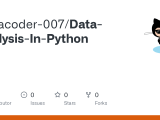 Github Ninjacoder 007 Data Analysis In Python